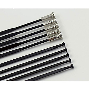 GIORIS Cycling Spokes with Nipples Mountain Bike Spokes Road Bike Straight Pull Aero Bicycle Spokes for Mavic AKSIUM Ksyrium Equipe CROSSRIDE Cosmic 26ER 700C (272mm 20pcs)