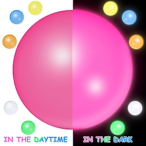 Chivao 28 Pieces Sticky Ceiling Balls Glowing Stress Balls Glow in The Dark Luminous Sticky Glow Balls Fidget Light up Sticky Ball Sensory Ceiling Globes Balls for Relax