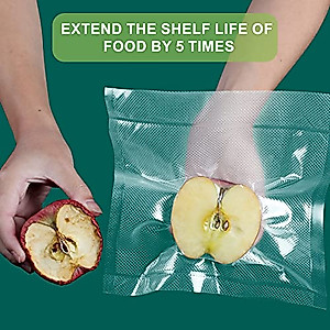 Vacuum Sealer Bags 8" x 12" for Food Saver Bags Rolls, Vacuum Seal Bags for Foodsaver, Seal a Meal, Great for VAC Freezer and Sous Vide BPA Free, Pre-cut 100 pcs