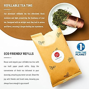 Senbird Organic Sencha - Japanese Green Tea - From Shizuoka, Japan - Loose Leaf Tea In Airtight Tea Tin (3.5oz/100g)