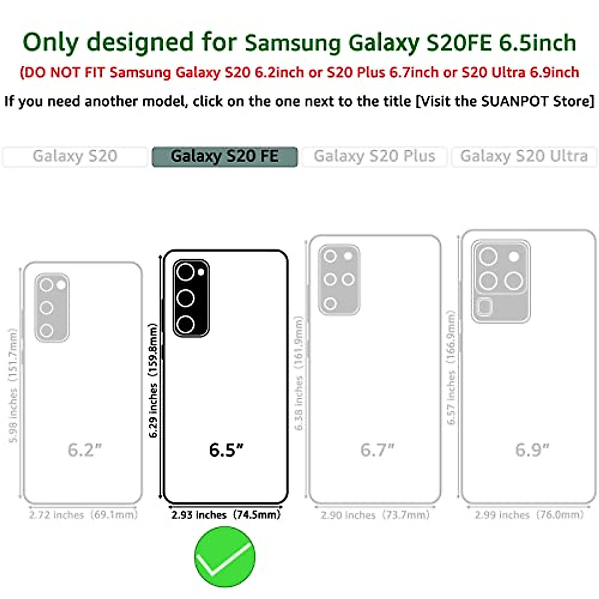 SUANPOT for Samsung Galaxy S20 FE Leather Wallet case with RFID Blocking Credit Card Holder, Flip Folio Book PU Cell Phone Cover for S20FE 5G Shockproof case Pocket for Men for Women 6.5 Light Brown