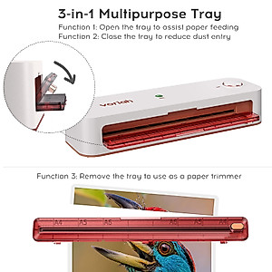 Laminator, Voriah 9 Inch Thermal Laminator Machine, 3 Mins Quick Warm Up Laminating Machine with Paper Cutter, Corner Rounder, 5 Laminating Sheets for Office School Home Use (Upgraded Version)