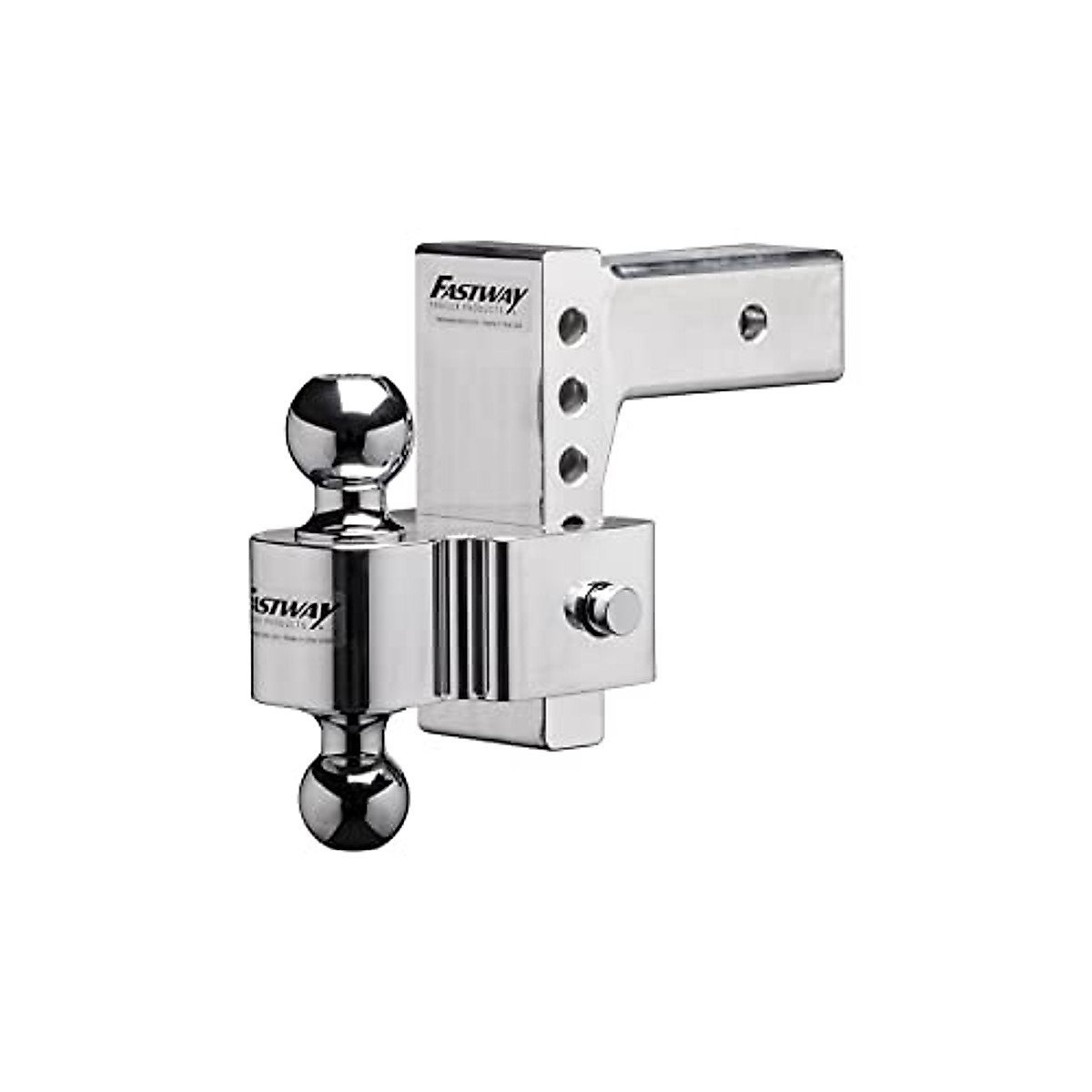 Fastway Flash 42-00-2625 E Series HD Adjustable Aluminum Ball Mount with 6 Inch Drop, 2.5 Inch Shank, and Chrome Plated Balls