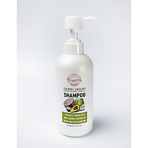 kizaiaCare Ultimate Coconut Avocado Shampoo for Hair Deep Cleansing - Hair Thinning and Restores Shine | Reduces Itchy Scalp, Dandruff, Hair Loss (15.02 fl.oz) Sulfate Free & Paraben Free