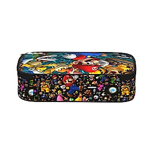 Wcrsain Anime Pen Bags Pouch Big Capacity Zipper Pencil Cases for Office Supplies Adults Women Travel Portable Organizer Box Storage Bag Makeup Case