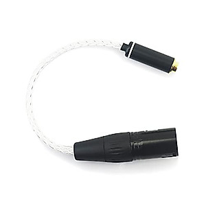 NewFantasia 4-pin XLR Balanced Male to 4.4mm Balanced Female Headphone Audio Adapter Cable 8 Cores 6N OCC Copper Single Crystal Silver Plated Wire