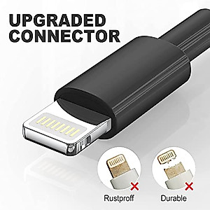 iPhone Charger Cord,[MFi Certified] 6Pack Lightning Cable 6ft,Long Fast Charging 6 Feet for Apple iPhone 14/13/12/11/Pro/Max/SE/X/XS/XR/8/8Plus/iPad(Black)