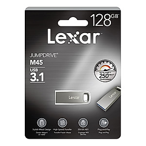 Lexar JumpDrive M45 128GB USB 3.1 Flash Drive (LJDM45-128ABSLNA)