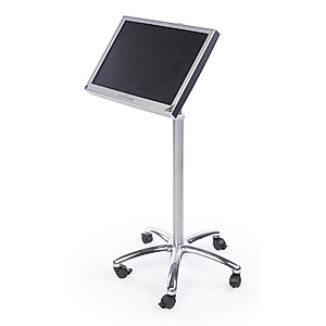 Height-Adjustable Monitor Stand for 12 to 22 inch TVs, Rotates, Swivels and Turns - Silver