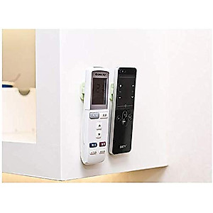WOIWO 4 Set Remote Control Wall Self Adhesive Hook, Multiuse TV Remote Control Air Conditioning Cordless Phone Sticky Wall Mount Key Hanger Organizer Holder