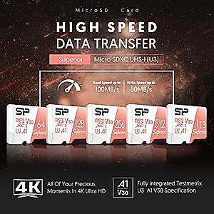 Silicon Power 1TB Micro SD Card U3 Nintendo-Switch, Steam Deck Compatible, SDXC microsdxc High Speed MicroSD Memory Card with Adapter