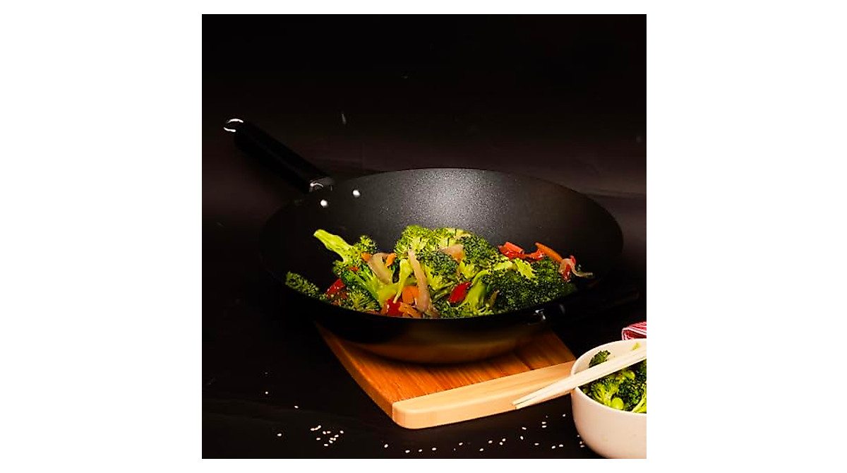 JOYCE CHEN 14-Inch Carbon Steel Nonstick Wok