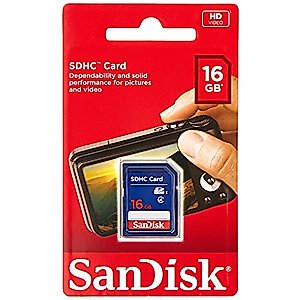 SanDisk Flash 16 GB SDHC Flash Memory Card SDSDB-016G (Label May Change)