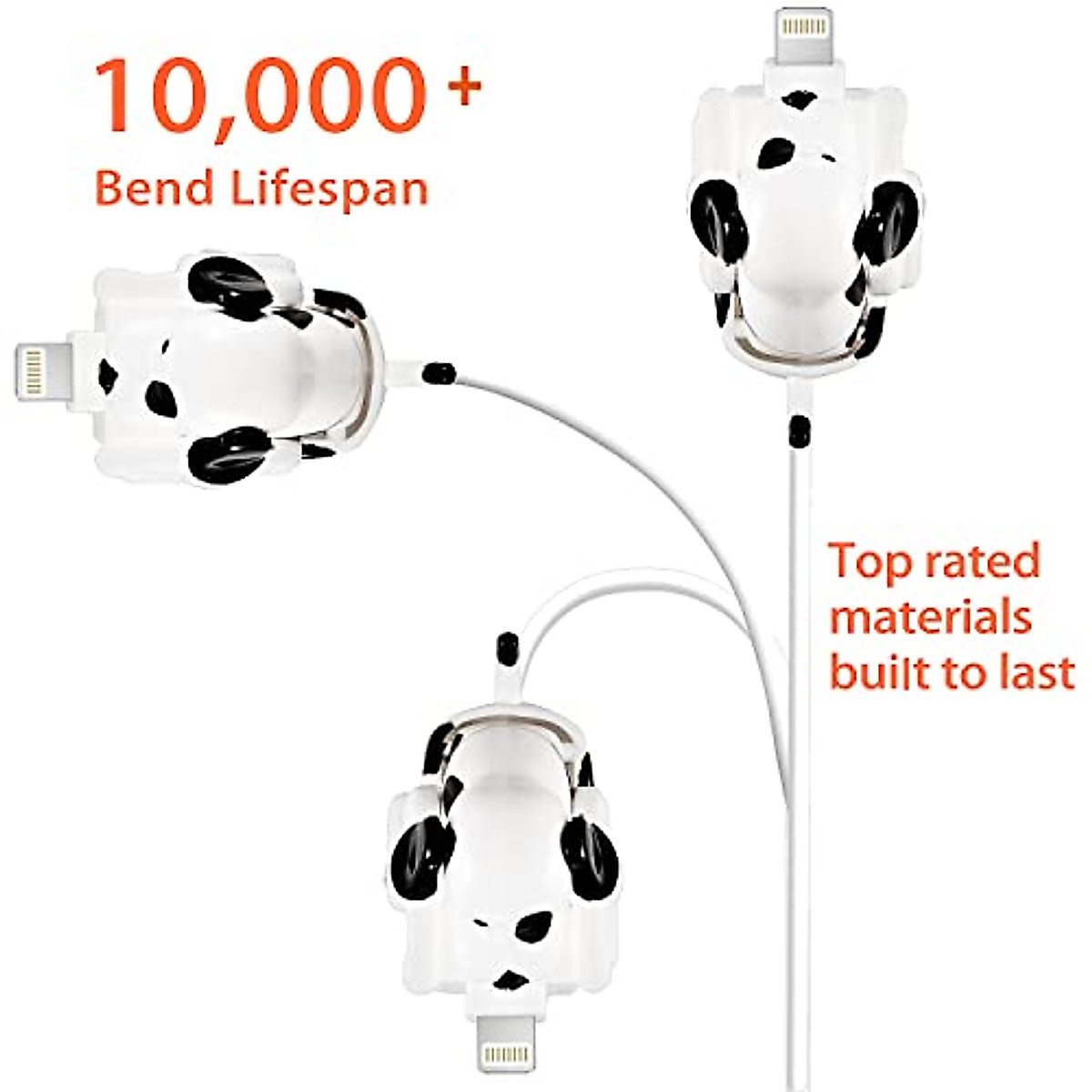 3HQ Funny Humping Dog Phone Charger for iPhone 14/13/12/11 and More, Upgraded Fast Charger Touch Dog That Moves USB Lightning Cable (4ft) - White