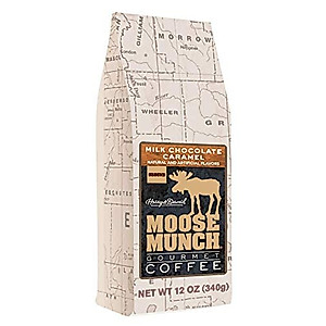 Moose Munch Gourmet Ground Coffee by Harry & David, 2/12 oz bags (Milk Chocolate Caramel)