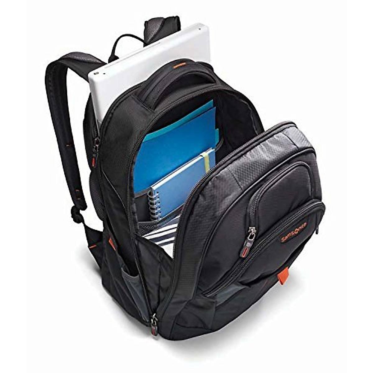 Samsonite Tectonic 2 Large Backpack, Black/Orange, 18 x 13.3 x 8.6