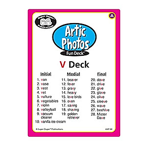Super Duper Publications | Articulation Photos V Fun Deck Flash Cards | Educational Learning Resource for Children