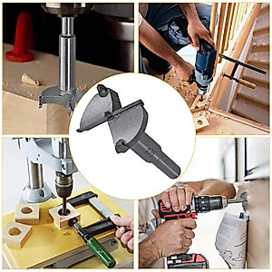 AMTOVL Forstner Drill Bit Set 16 Pcs Carbide Forstner Bits 15-35mm Woodworking Hole Saw Hinge Drill Bit High Speed Steel Drill Bits for Wood Plastic Plywood