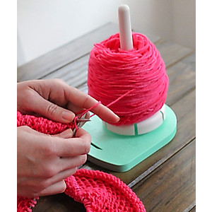 Yarn Dispenser by Yarn Valet – Non-Slip Base with Built-in Holder for Markers, Pattern and 4” Gauge Ruler