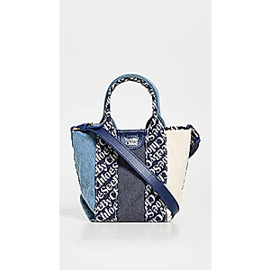 See by Chloe Women's Laetizia Mini Tote Crossbody, Royal Navy, Blue, Print, One Size