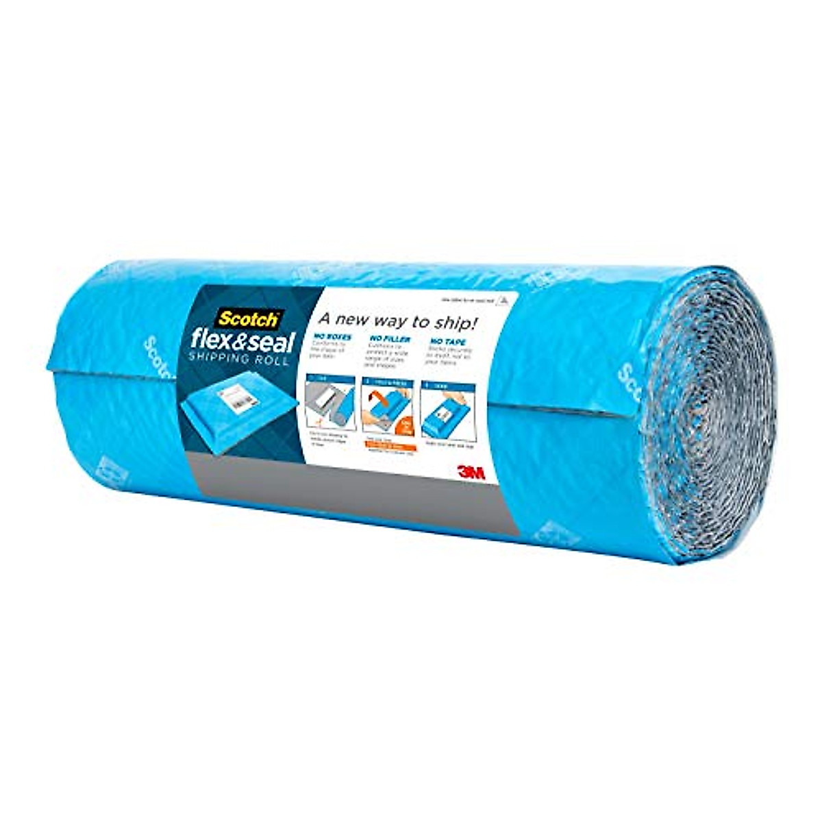 Scotch Flex and Seal Shipping Roll, 10 ft x 15 in, Just Ship It, No Boxes, No Tape, Easy Packaging Alternative to Poly Mailers, Shipping Bags, Bubble Mailers, Padded Envelopes, Boxes (FS-1510)