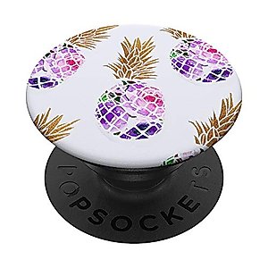Flower Pineapple Purple Phone Popper PopSockets Swappable PopGrip