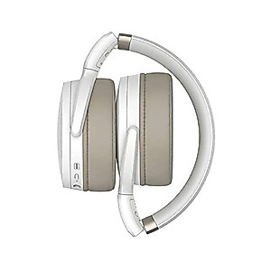 Sennheiser HD 450BT Bluetooth 5.0 Wireless Headphone with Active Noise Cancellation - 30-Hour Battery Life, USB-C Fast Charging, Virtual Assistant Button, Foldable - White (Renewed)