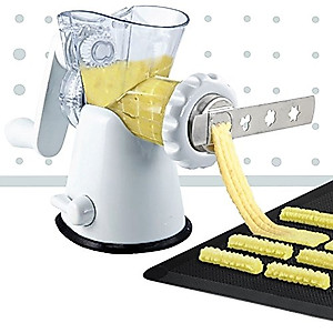 Tredoni Long/Elongated Biscuits Cookie Maker Schablone/Bar #No.8 Meat Mincer Attachment, 4 Patterns Churros Dough Pastry Maker
