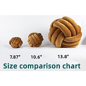 GXYR Knot Ball Pillow Round Cushion Pillows Velvet Round Pillows Cushion Dark Grey knot pillow Home Decoration Plush Pillow round throw pillows for couch,7.87"