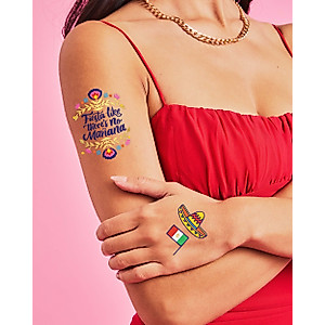 xo, Fetti Fiesta Party Supplies Metallic Tattoos - 40 styles | Cinco De Mayo Decorations, Final Fiesta Bachelorette + Mexican Decor