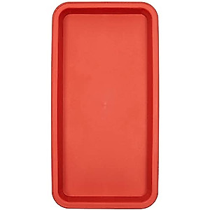 Juvale 8 Pack Plastic Plant Drip Trays for Planters, Pots, Rectangular Saucer Pans for Indoors, Outdoors (Terracotta Red, 6.5x12 in)