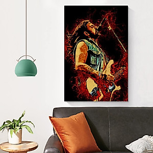 UHV Lemmy Kilmister Singing Poster Decorative Painting Canvas Wall Posters and Art Picture Print Modern Family Bedroom Decor Posters 16x24inch(40x60cm)