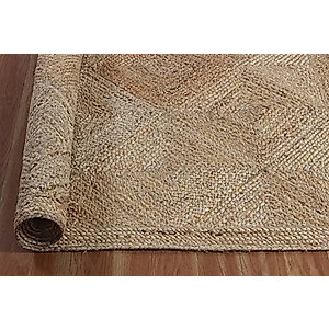 CASAVANI Living Room Jute Rug Indian Handmade Jute Rug Outdoor Doormats Woven Rug Kitchen Natural Jute Rugs for Farmhouse Bathroom Bedroom Doormat