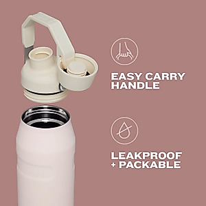 Stanley IceFlow Fast Flow Water Bottle 24 oz | Angled Spout Lid | Lightweight and Leakproof for Travel and Sports | Insulated Stainless Steel | BPA-Free | Ash