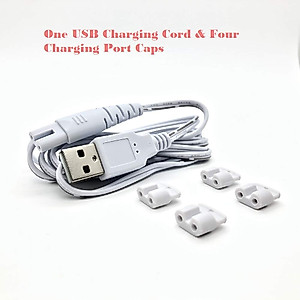 Vosaro USB Charging Cable Only Fit for Water Flosser Model FC159 FC1591 FC156 FC256 FC259, with Charge Port Caps to Protect Oral Irrigator, Charge Port Cover and USB Charging Cord Replacement Parts