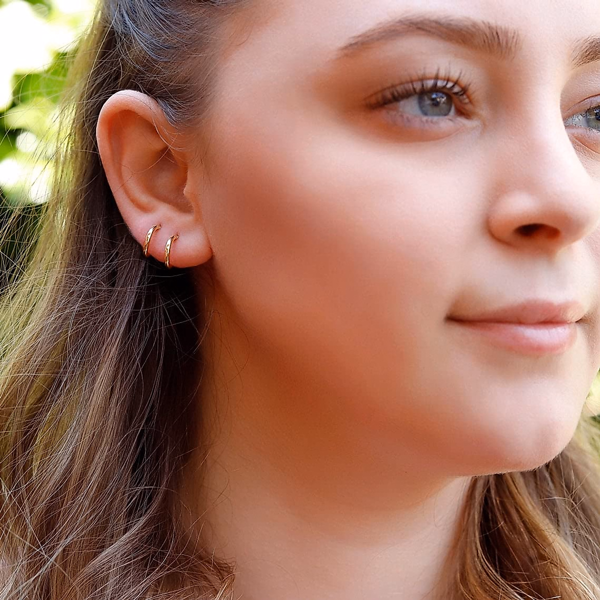 10 Pairs Gold Hoop Earrings for Women Small Stainless Steel Hypoallergenic Earrings Set Mens Unisex Nickel Free 10MM-18MM