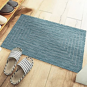 Adiva Rugs Outdoor Indoor Area Rug, Weather Resistant, Easy to Clean, Stain Resistant Floor Mat for Dining Room, Backyard, Deck, Patio (Aqua Weiss, 2' x 3')