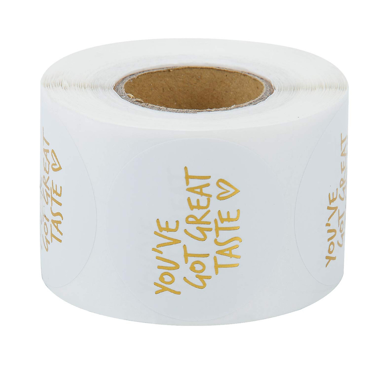 WRAPAHOLIC You've Got Great Taste Stickers - Gold Foil Business Thank You Stickers, Shipping Stickers - 2 x 2 Inch 500 Total Labels