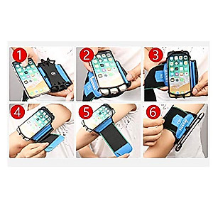 360°Rotation Sport Running Armband Cell Phone Holder for Google Pixel 8 7 6 Pixel 7a 6a, iPhone 14 13 Pro 12 11 15 Pro Max/14 Plus/XR/XS/X, Samsung Galaxy S23 S22 Ultra S23 S21 S20 Plus FE A54 A53 A33
