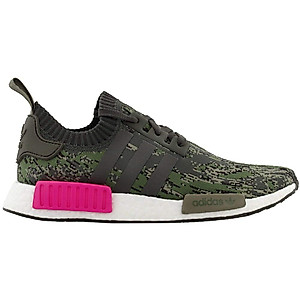 adidas Originals Men's NMD_R1 Primeknit Running Shoe, Utility Grey/Utility Grey/Shock Pink, 12.5