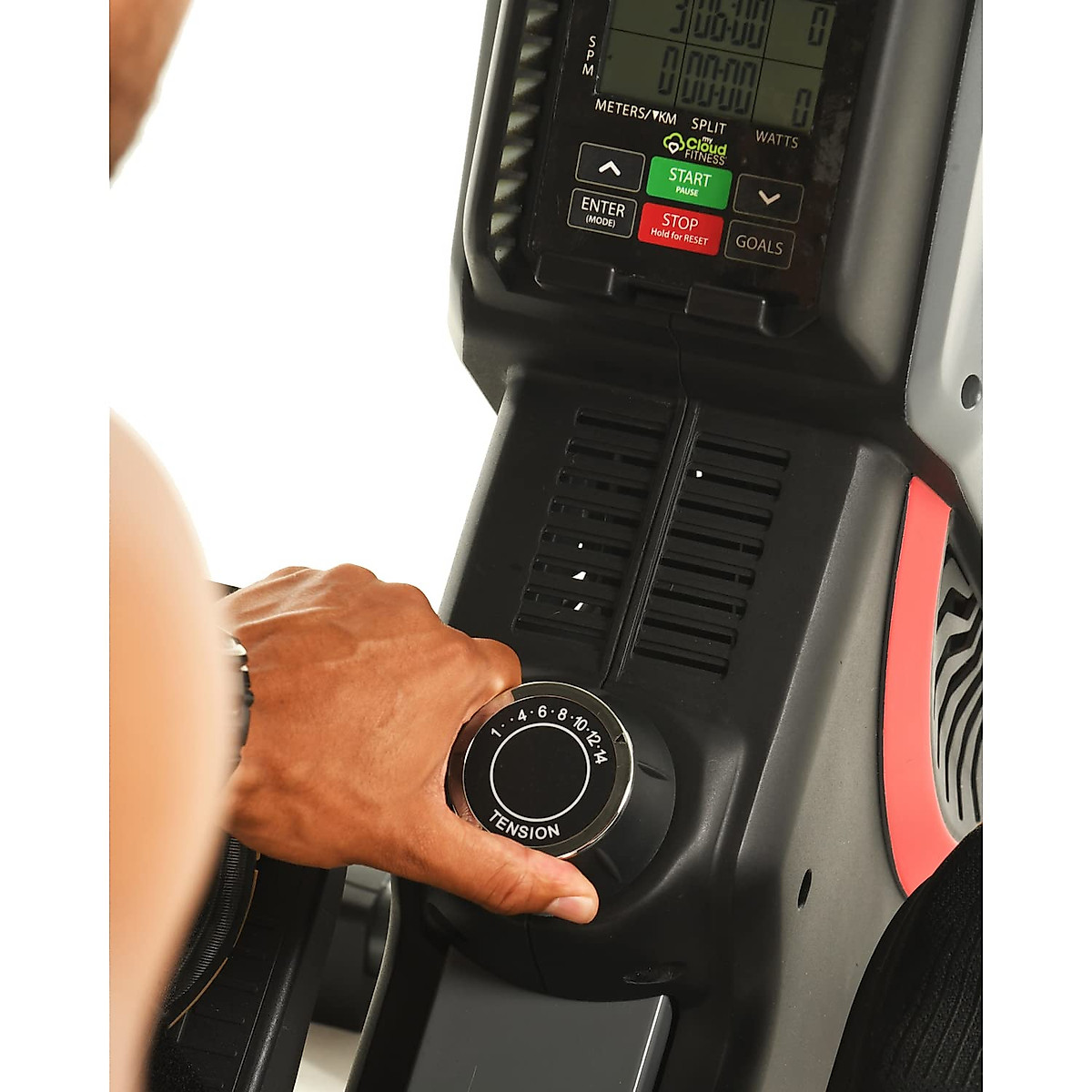 Air & Magnetic Rowing Machine with On Demand Coaching|14 Levels Dual Resistance| by Fitness Reality