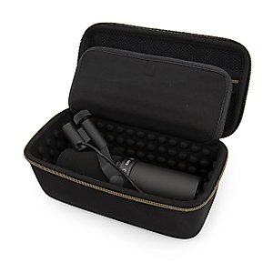 CASEMATIX Studio Case Compatible with Rode PodMic, Shure SM7B Microphone and Other Large Podcast Mics with XLR Recording Accessories - Includes Podcasting Mic Bag Only
