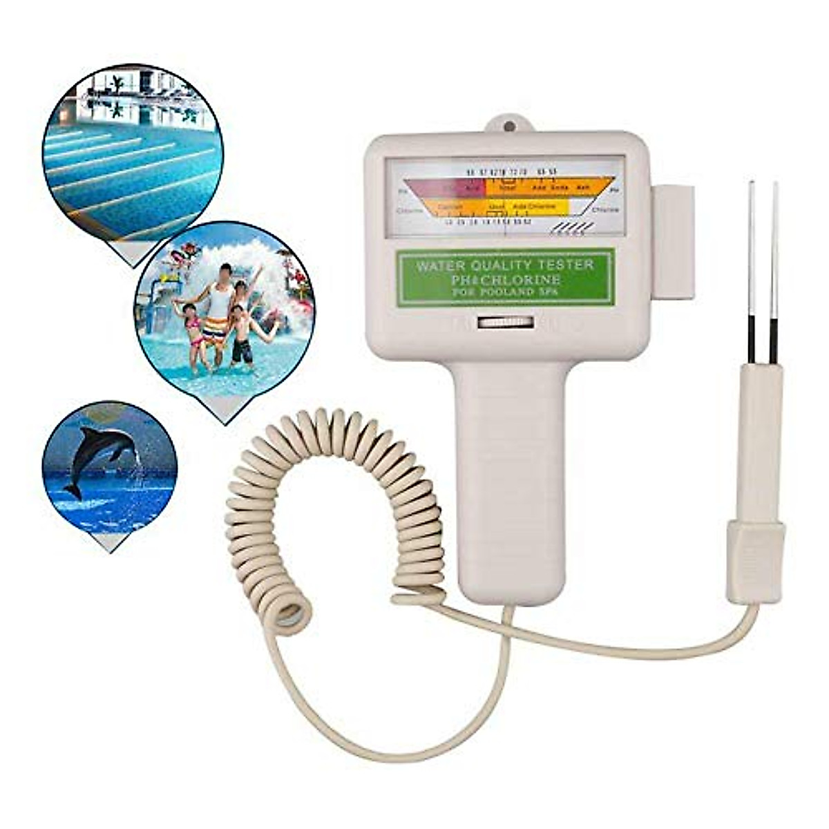 TenYua PC-101 PH CL2 Chlorine Tester Water Quality Tester Portable Home Swimming Pool Spa Aquarium PH Meter Test Monitor