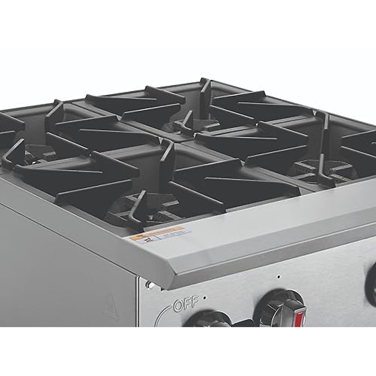Kratos 29Y-071 4-Burner Gas Hot Plate, 24"W, Natural Gas, Field Convertible to LP
