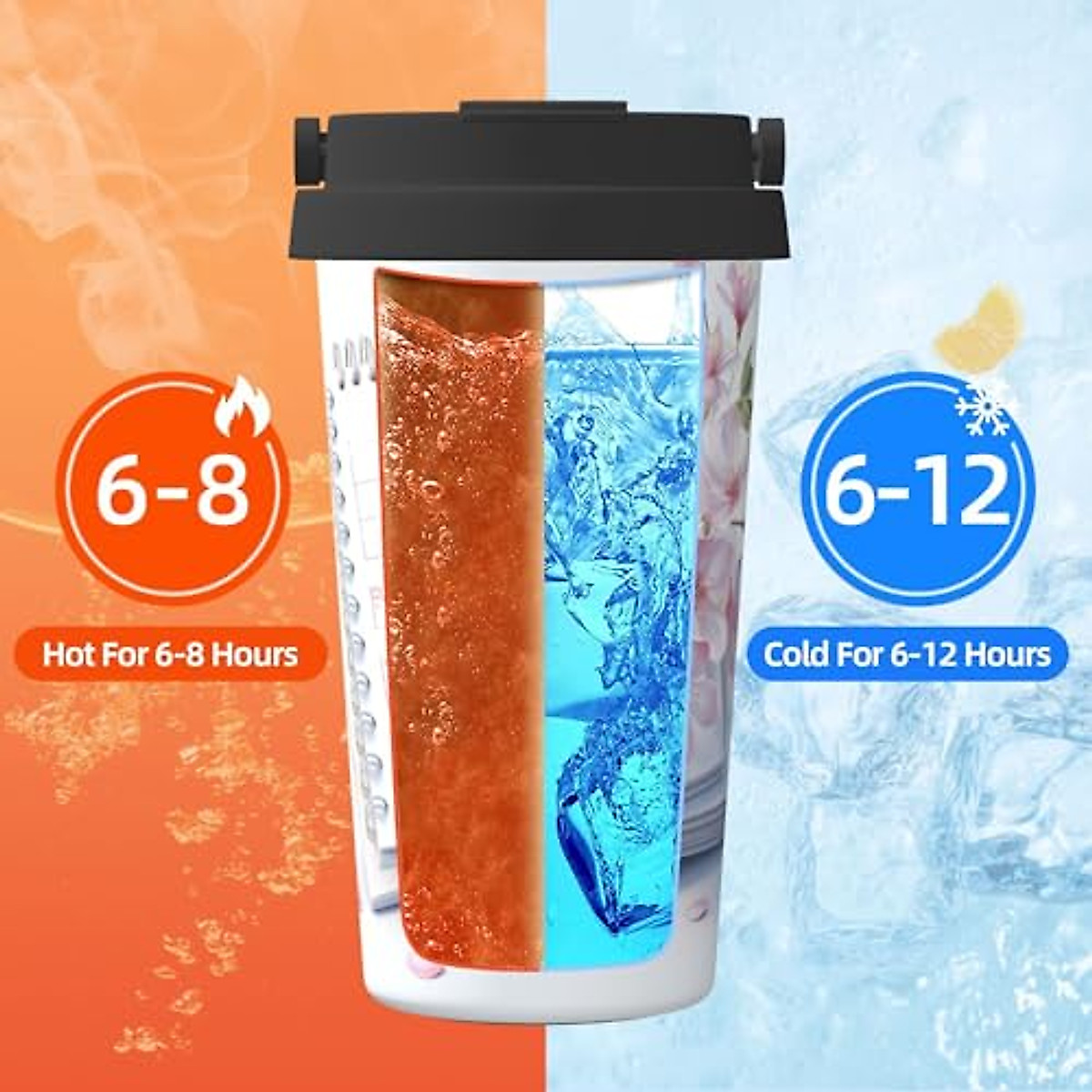 WANGZHAO Calendar Print Double Wall Stainless Steel Vacuum Insulated Tumbler Cup Home Thermal Cup