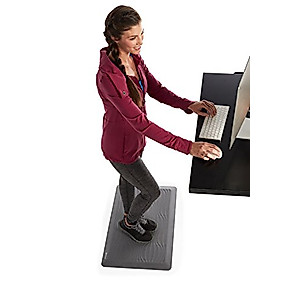 Gaiam Anti-Fatigue Non-Slip Comfort Floor Mat for Standing Desks in Office and Workstations or Home Use (Kitchen, Bathroom)