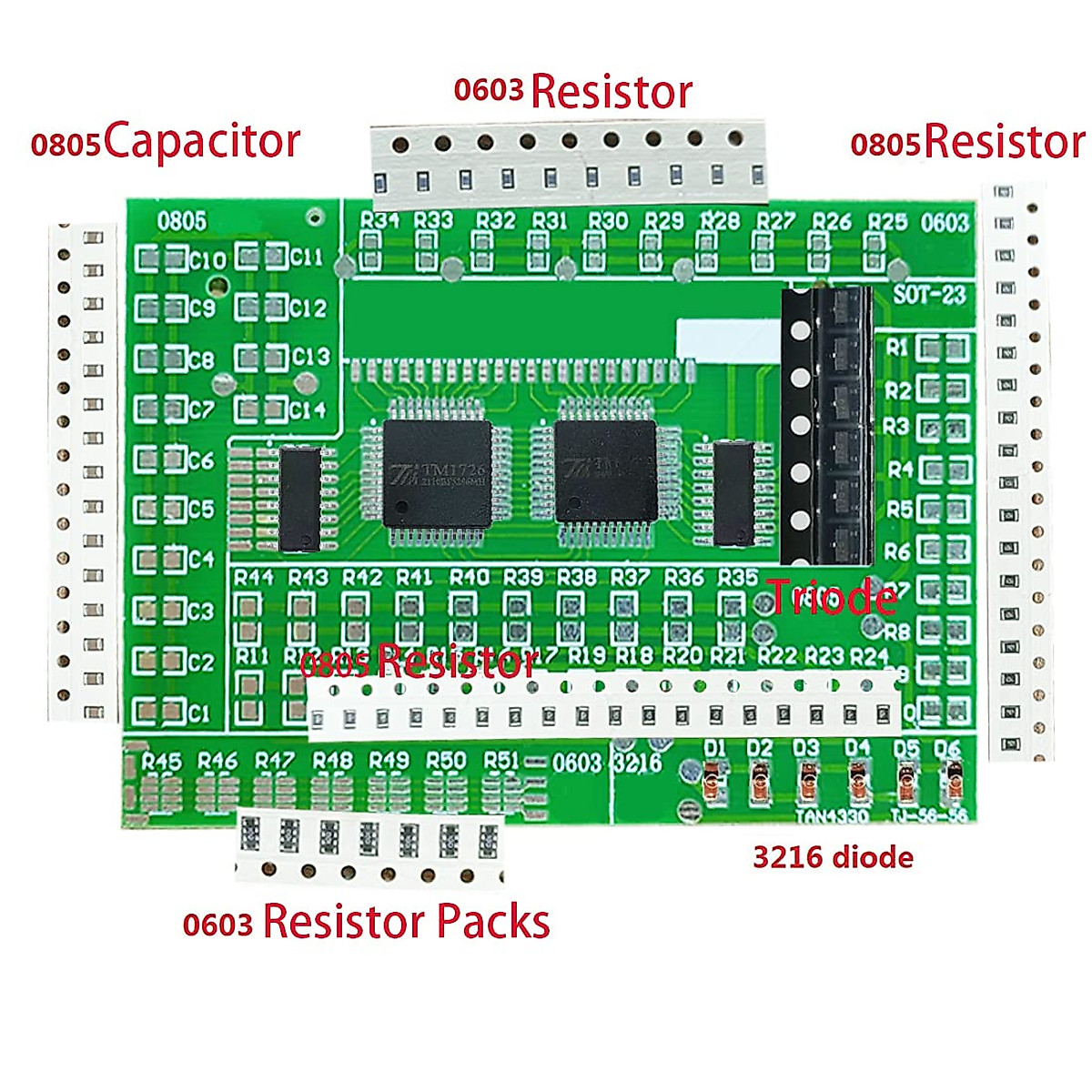 Gikfun DIY SMD/SMT Components Practice Board Soldering Skill Training Kit AE1173
