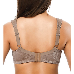ZeroBound Women's Minimizer Bras Comfort Cushion Strap Wirefree Full Coverage Large Bust Non-Padded Bra(Toffee,42DDD)