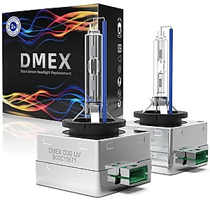 DMEX D3S HID Headlight Bulbs Xenon 6000K Cool White 35W Replacement 66340 42403 42302 Headlamp - Pack of 2