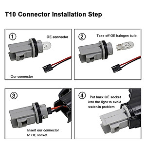 SHINEFIT LED Side Bumper Marker Lights Replacement for F0rd F100 F150 F250 F350 F500 Truck 1973-1979/ Bronco 1978-1979/ Econoline E100 E150 E250 E350 1975-1991, Smoke Lens
